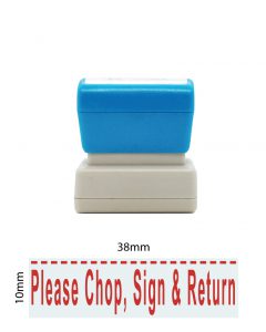 PLEASE CHOP, SIGN AND RETURN STAMP (DA54) - KS Stamp