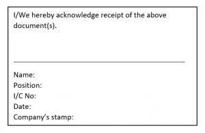 Acknowledgement stamp - KS Stamp